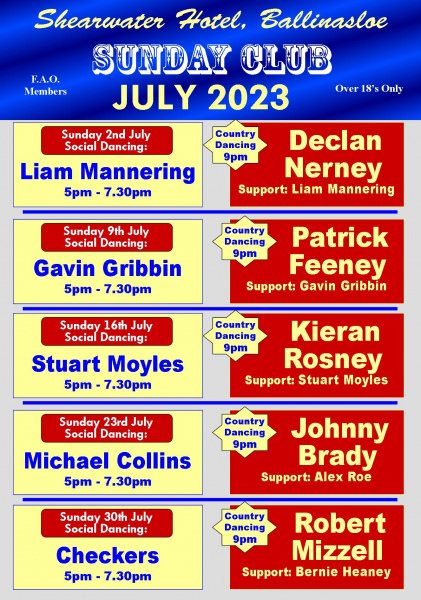 Sunday Club Dancing Update | Shearwater Hotel