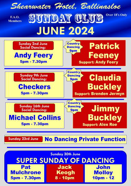 Sunday Club Dancing Update | Shearwater Hotel