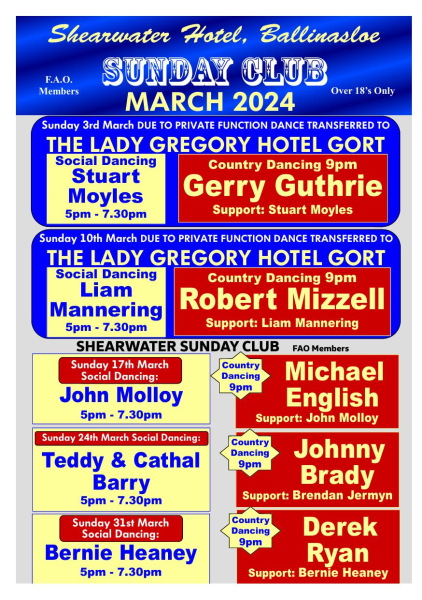 Sunday Club Dancing Update | Shearwater Hotel
